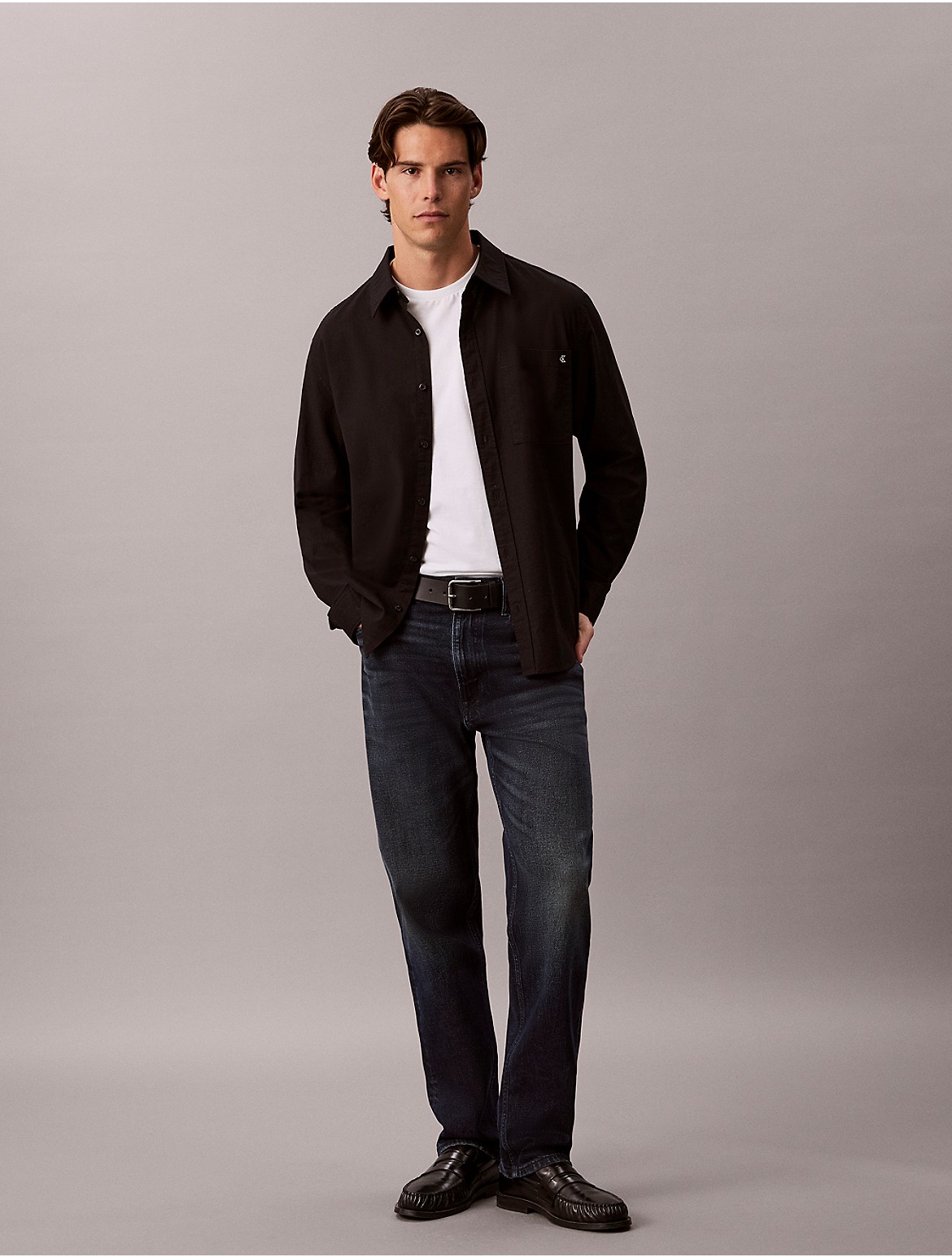 CALVIN KLEIN Calvin Klein Standard Straight Jeans with Monogram Logo